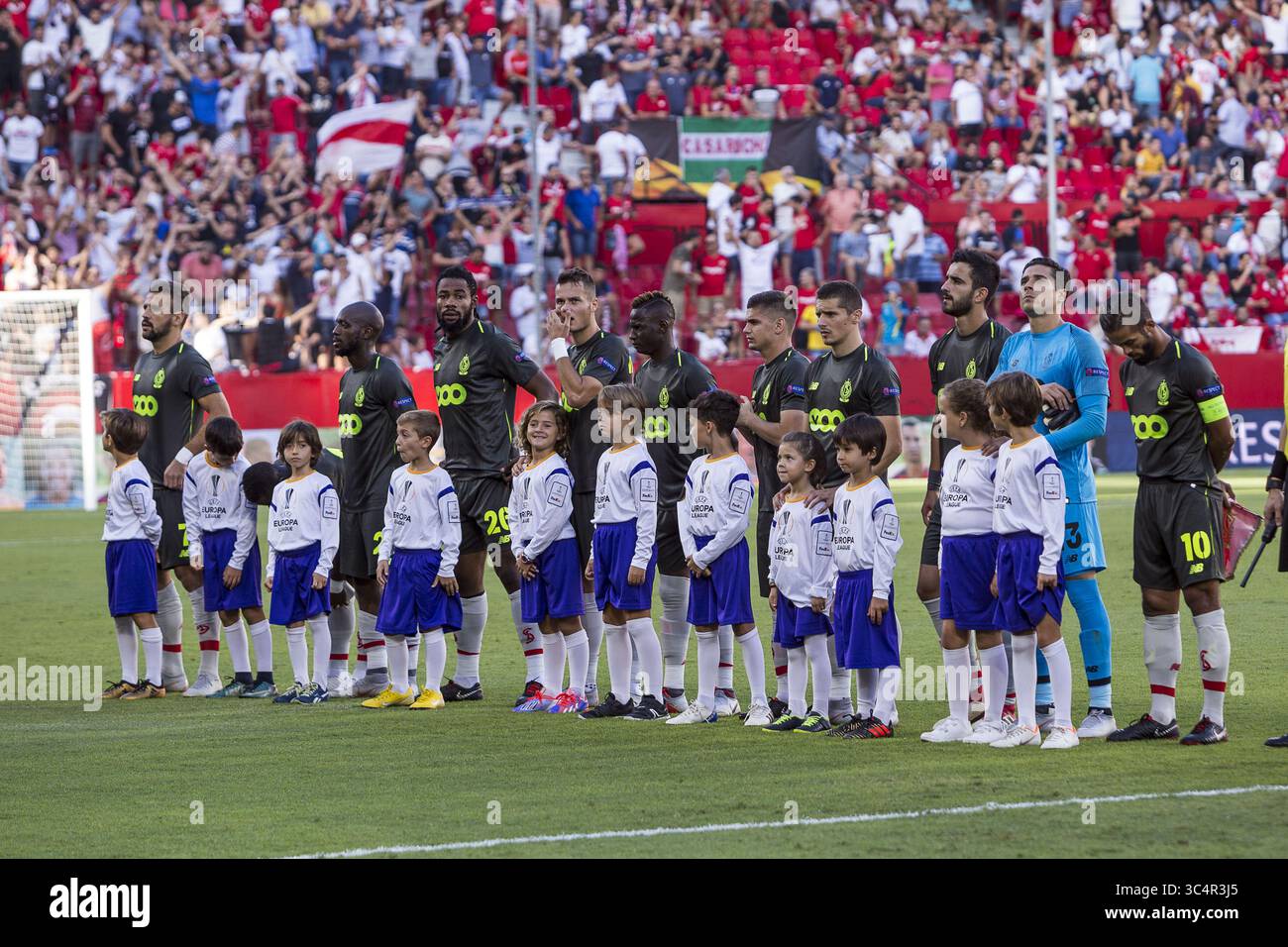 September 20, 2018 - Seville, Spain - Lineup of Standard de Liege ...