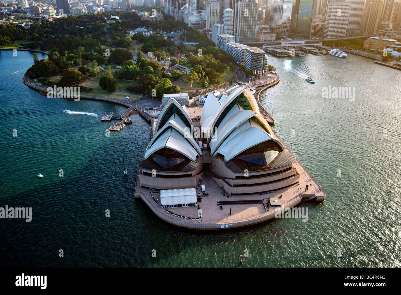 Aerial shot of Sydney Opera House and Harbour Stock Photo - Alamy