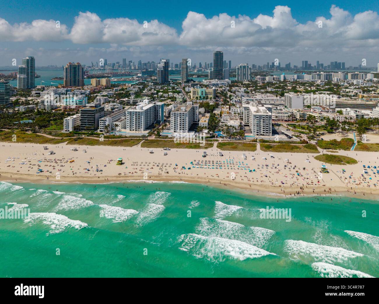 Aerial view of Miami Beach, South Beach Stock Photo - Alamy