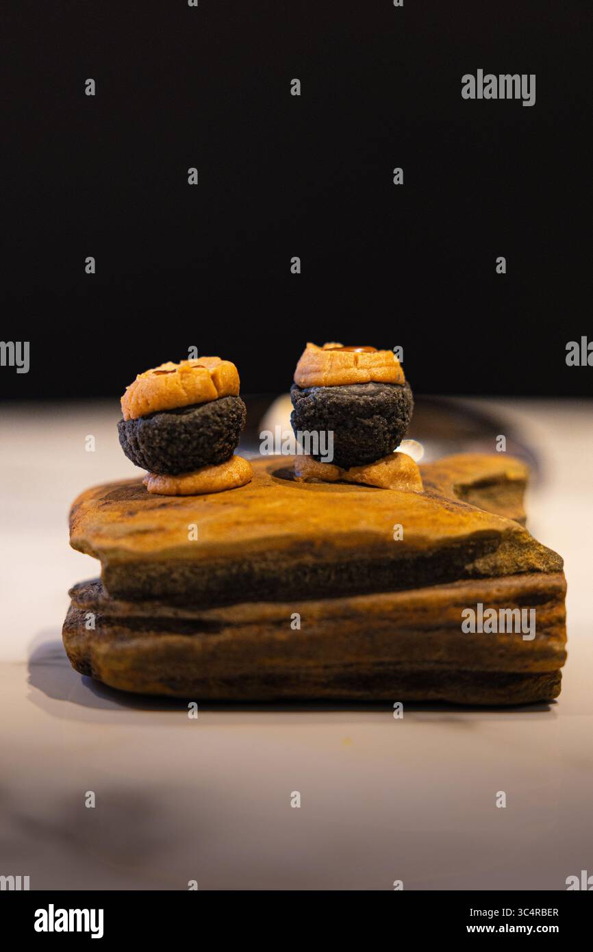 Photo of food in a french gourmet restaurant Stock Photo - Alamy