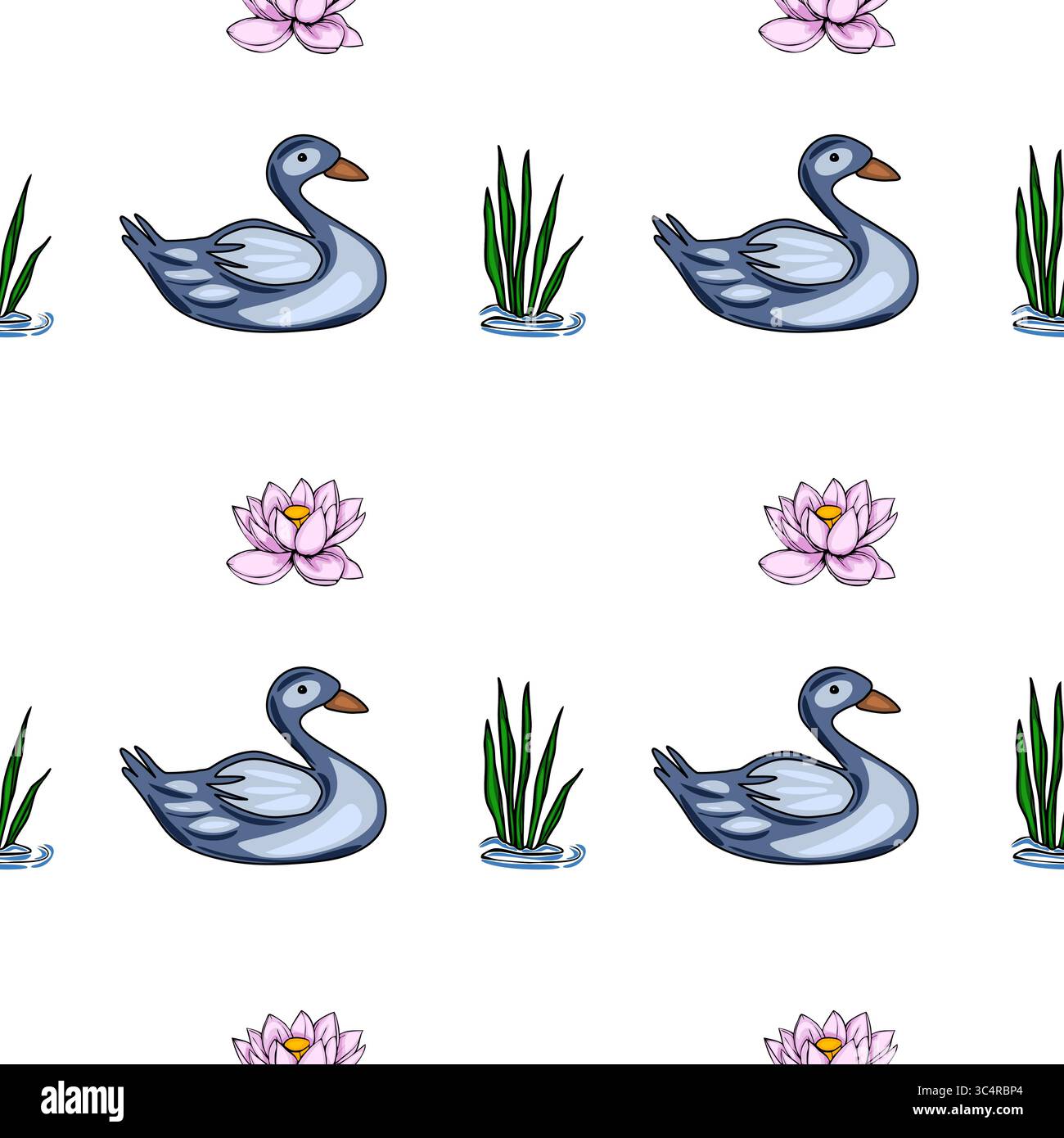 Lush pond Stock Vector Images - Alamy