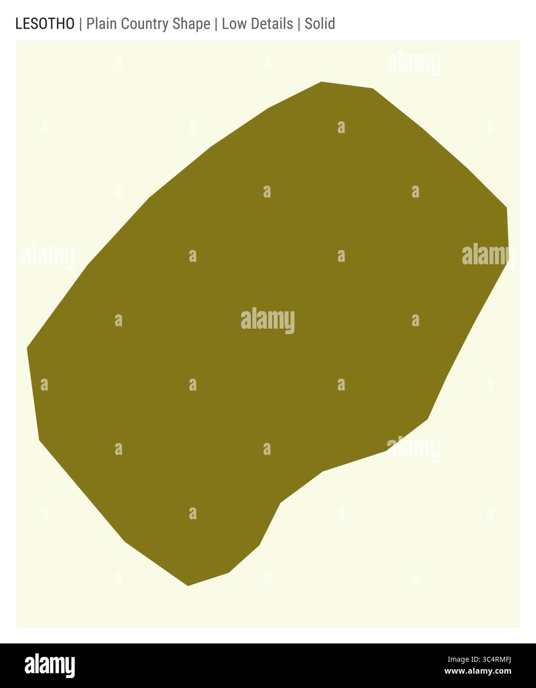 Lesotho plain country map. Low details. Solid style. Shape of Lesotho ...