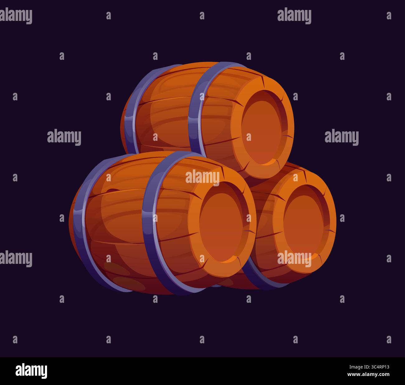 Three barrel cannon Stock Vector Images - Alamy