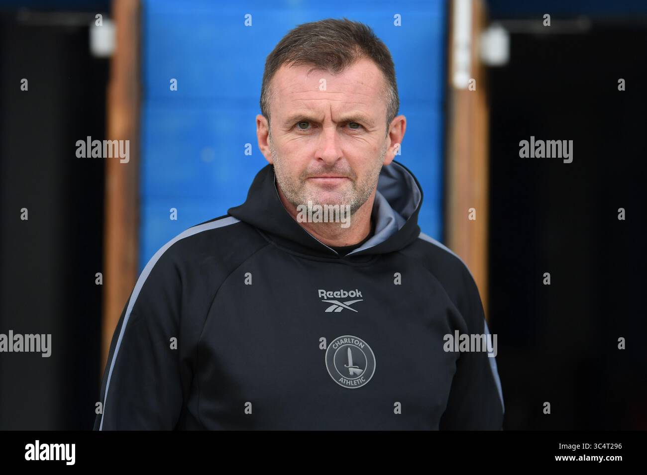 Colchester, England. 29th Jul 2025. Nathan Jones before the pre-season friendly fixture between ...