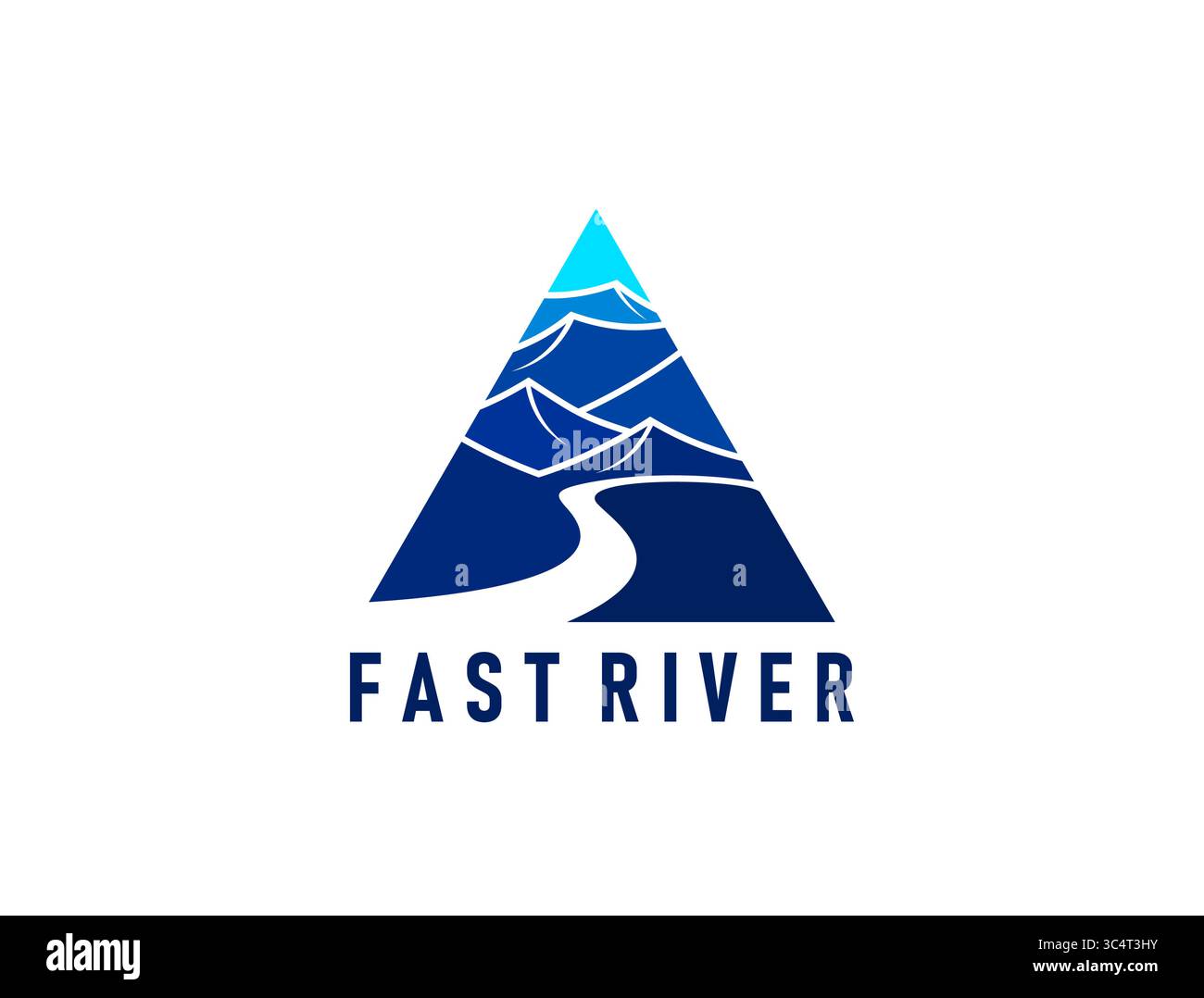 Fast alpine river in Stock Vector Images - Alamy