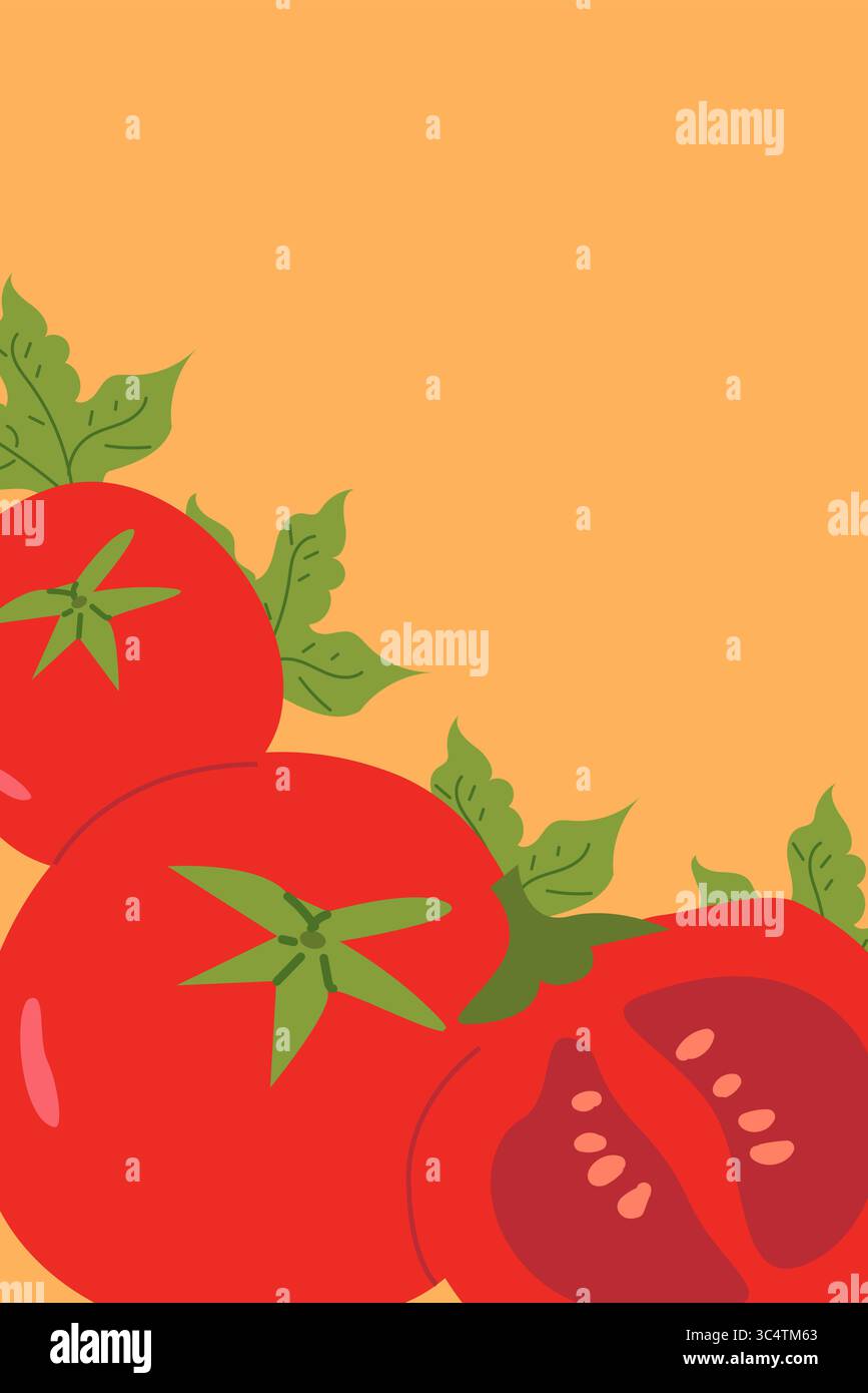 Red orange tomatoes Stock Vector Images - Alamy