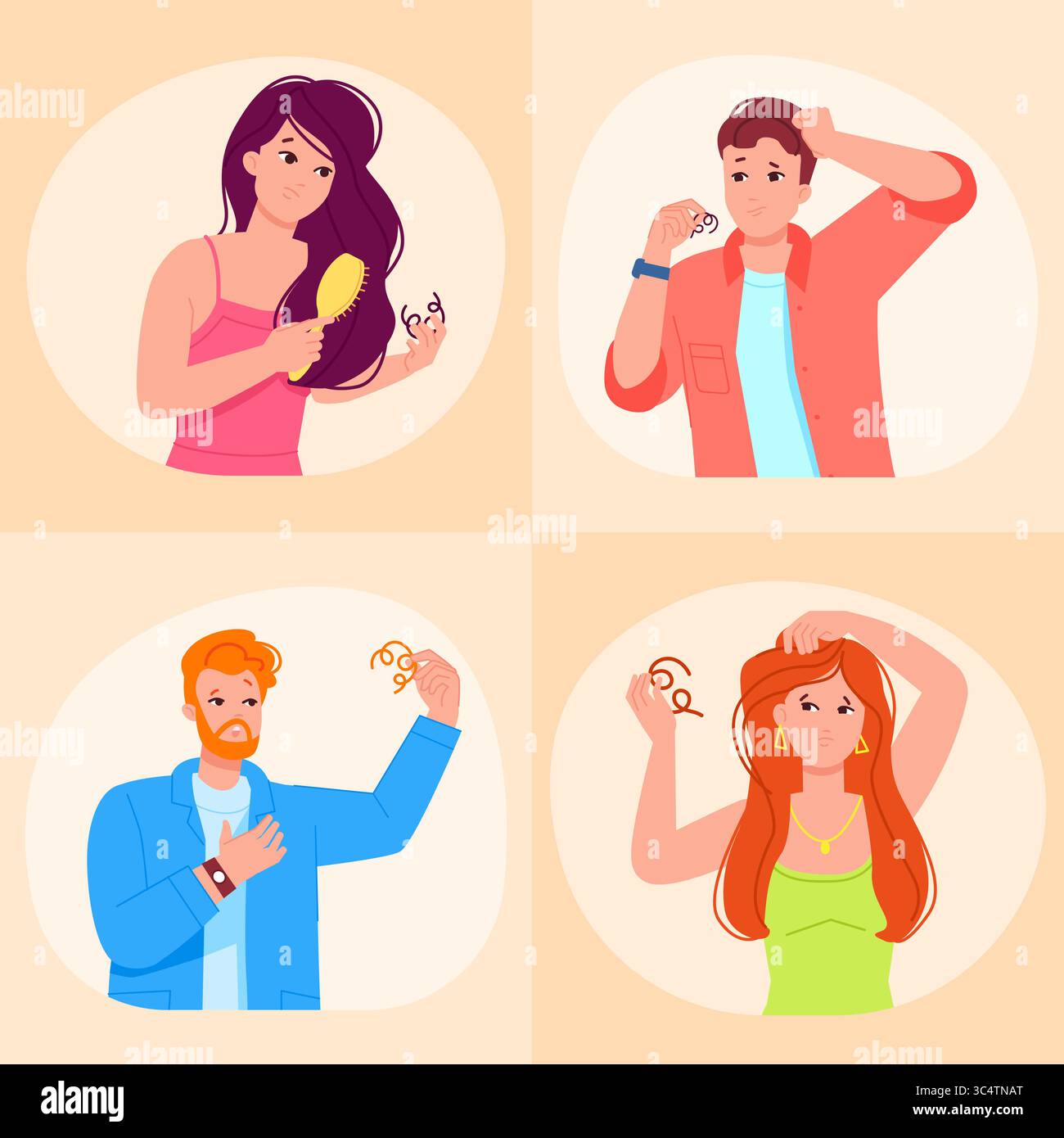 Hair loss people. Alopecia, dandruff seborrheic dermatitis fall ...