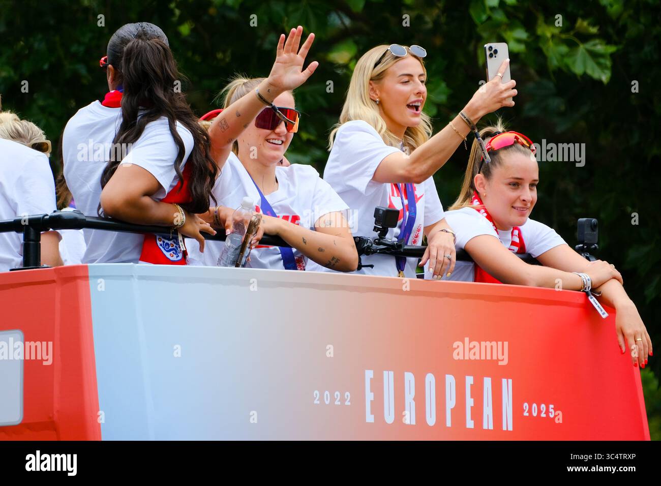 London, UK. 29th July, 2025. The Lionesses Victory Parade works its way ...