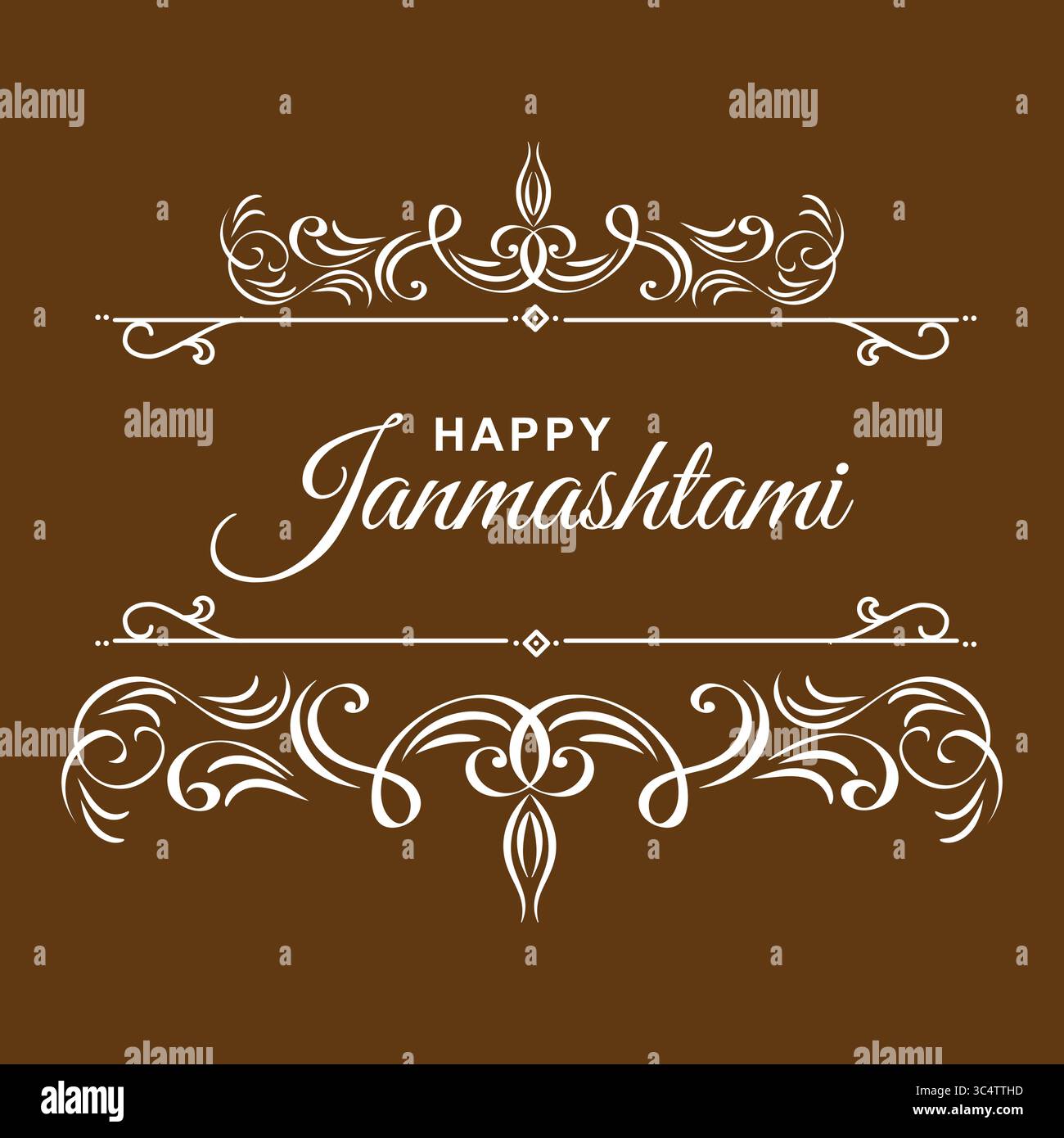 Happy Janmashtami wishes vector, Janmashtami greeting card design ...