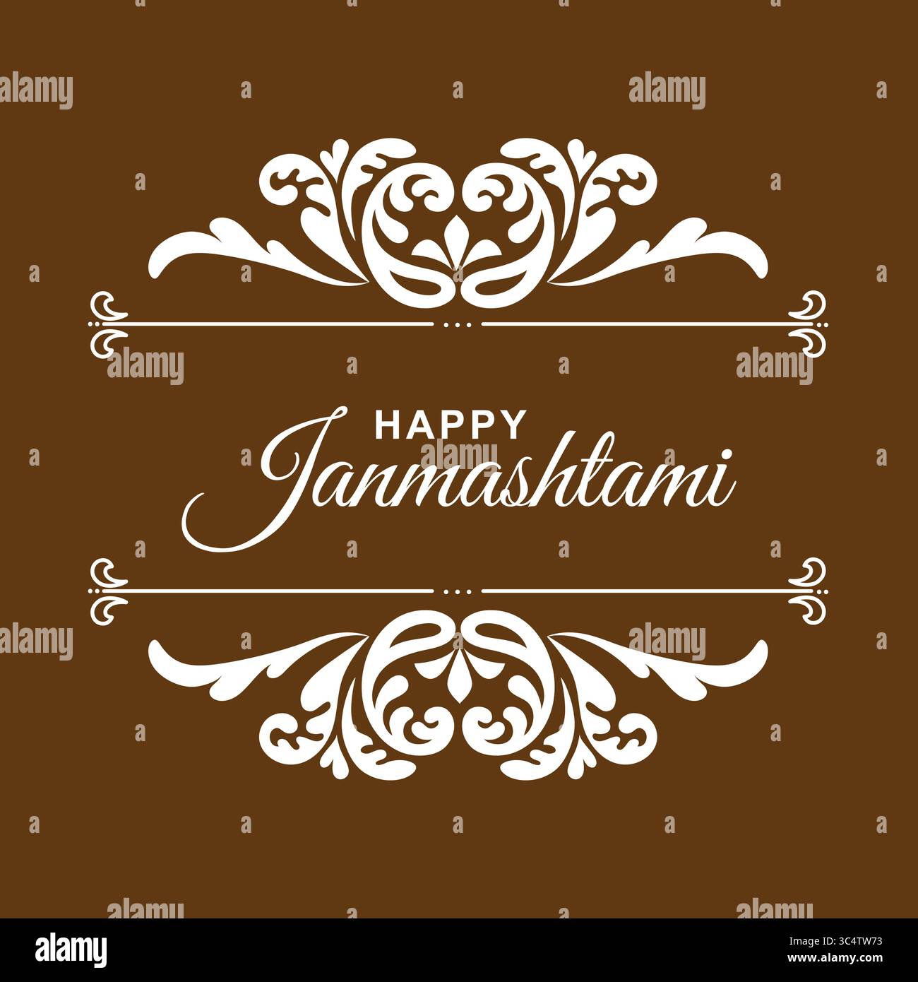 Happy Janmashtami wishes vector, Janmashtami greeting card design ...