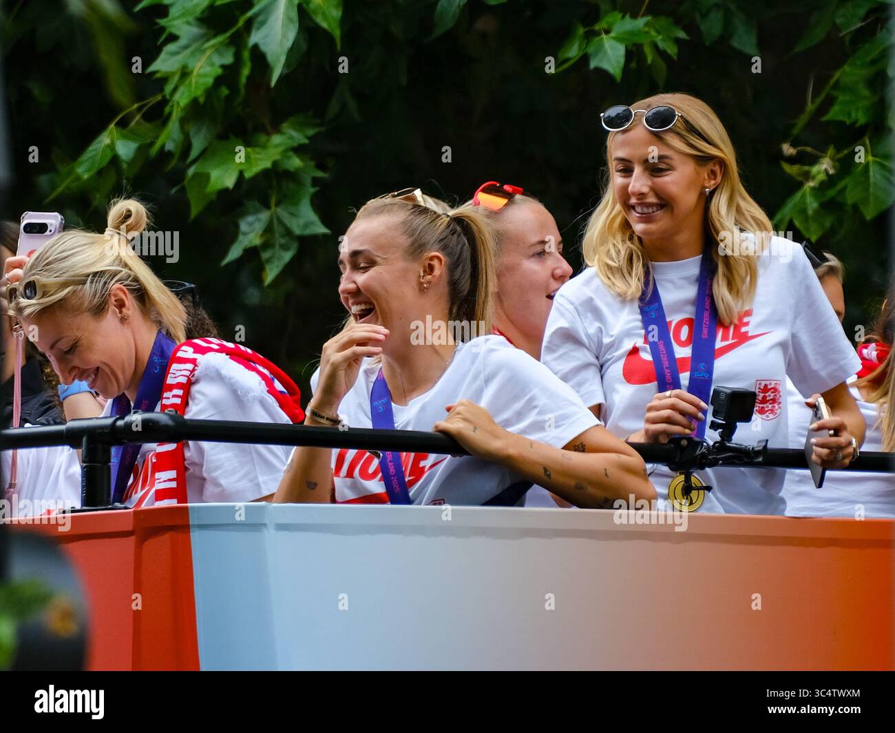 London, UK. 29th July, 2025. The Lionesses Victory Parade works its way ...