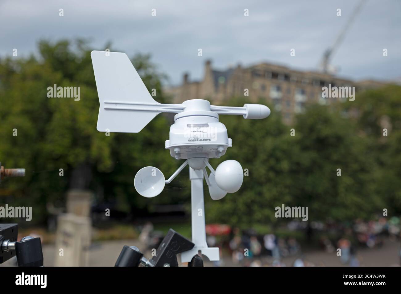 Anemometer, wind measuring device, Edinburgh, Scotland, UK Stock Photo ...