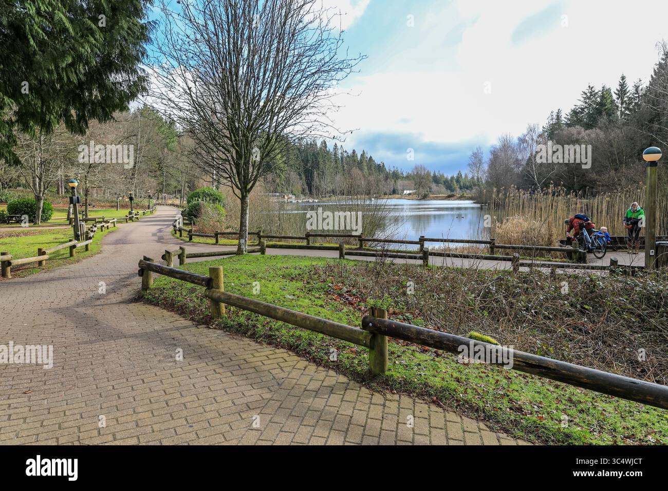 The lake at Center Parcs, Longleat Forest Holiday Village, Warminster ...