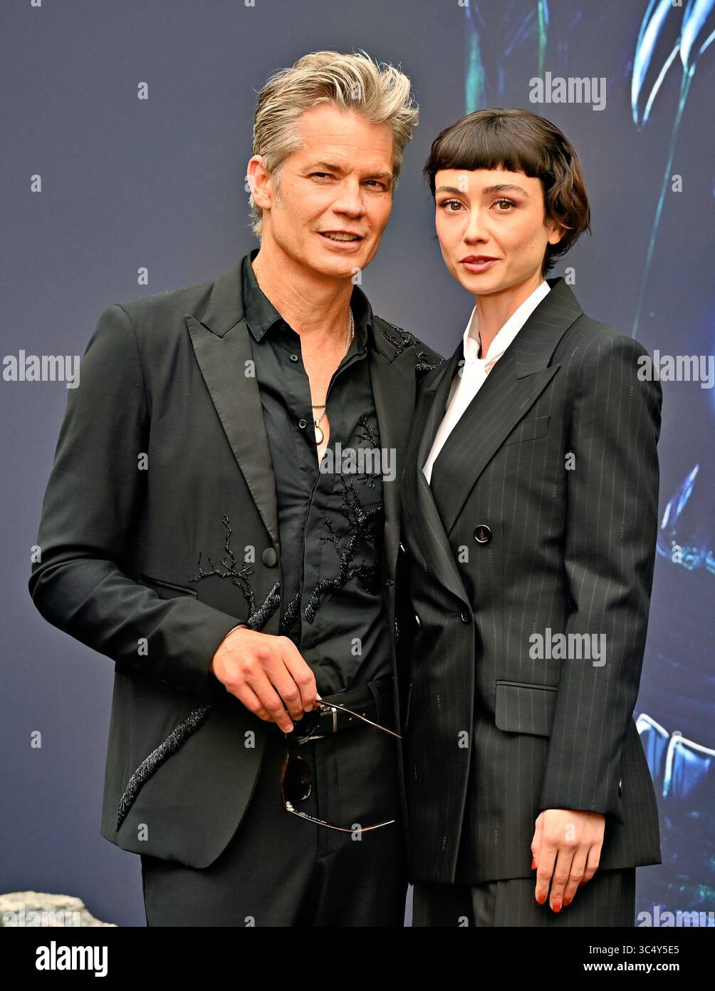 LONDON, UK. 29th July, 2025. Sydney Chandler, Timothy Olyphant at the ...