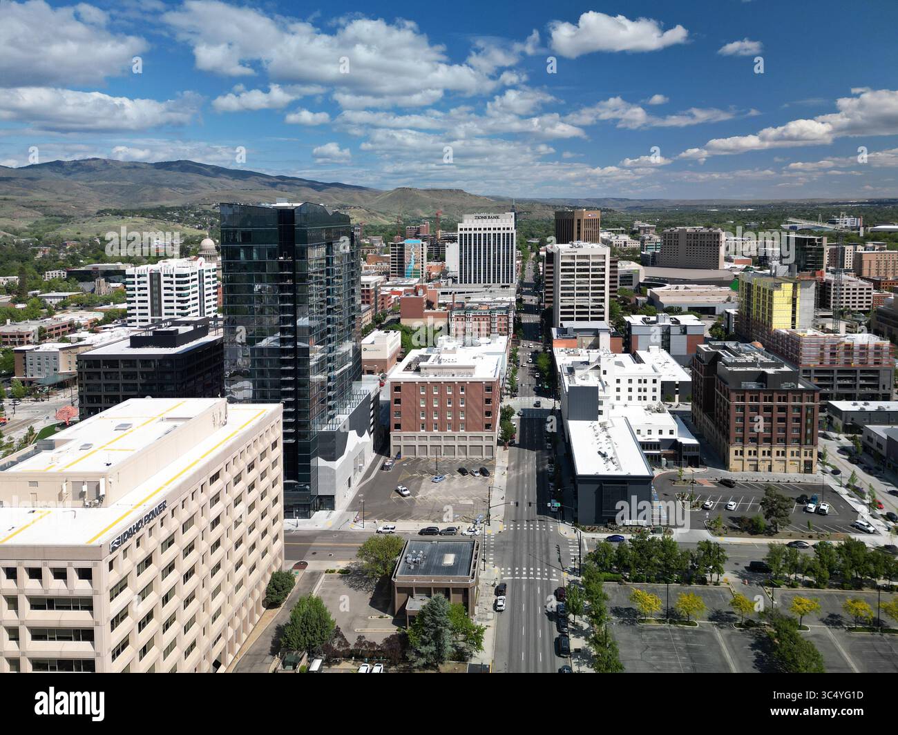 Aerial view boise skyline hi-res stock photography and images - Alamy