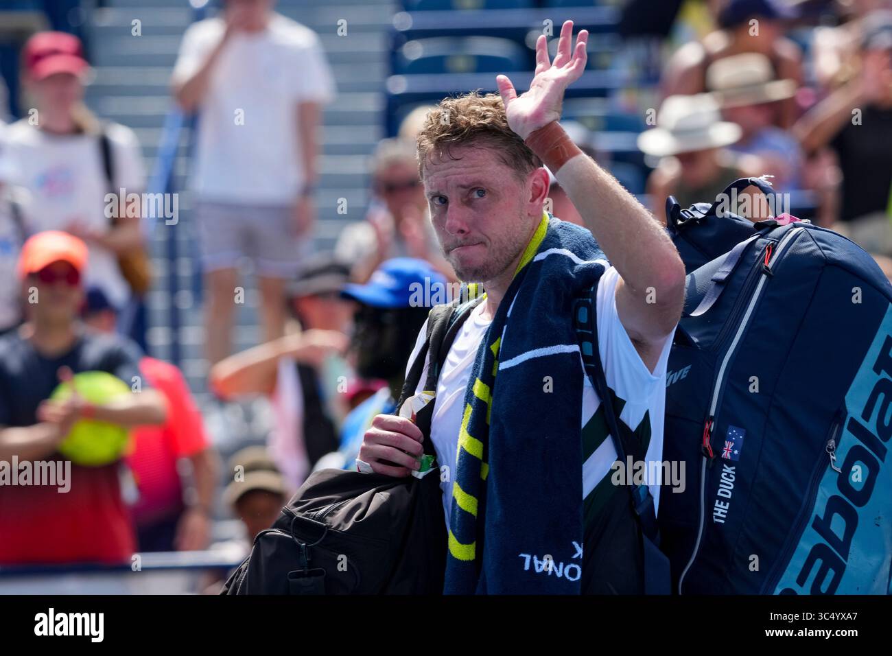 TORONTO, ON - JULY 29: James Duckworth (AUS) reacts after his second ...
