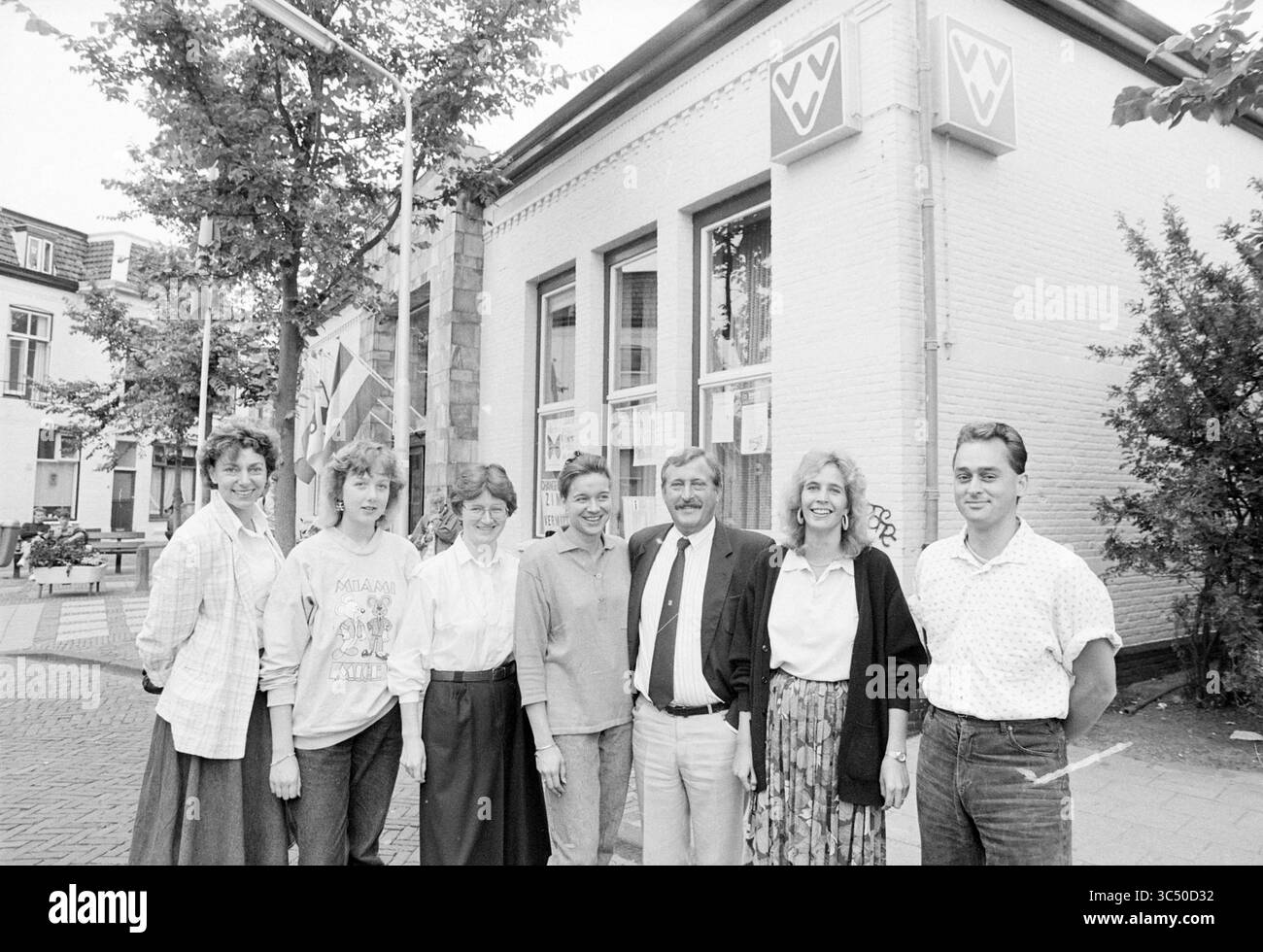 (staff or company) photo pose Black and White Stock Photos & Images - Alamy