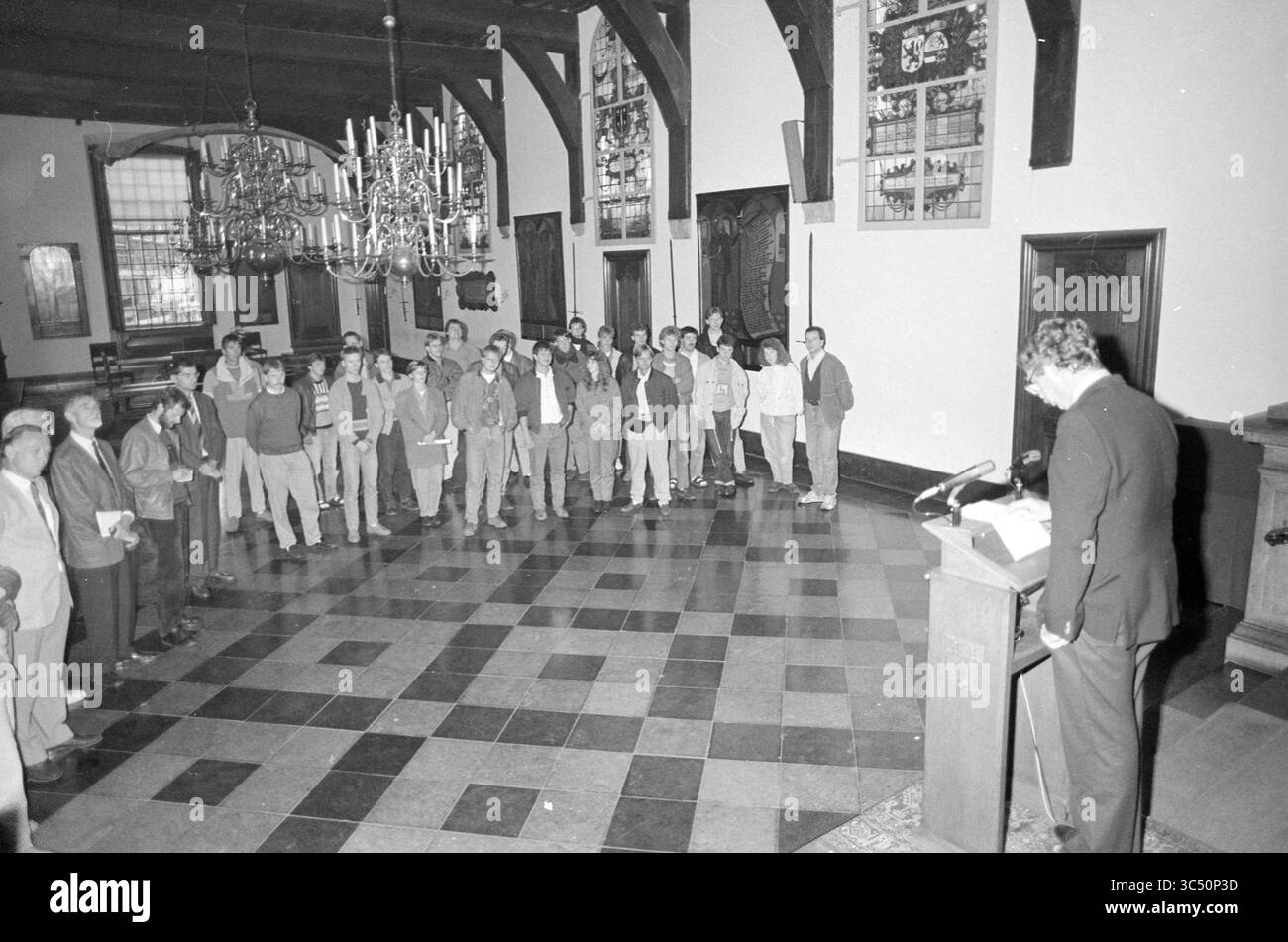 Stained glass windows historic Black and White Stock Photos & Images ...