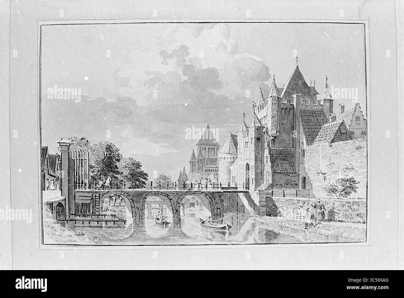 Waters edge castle Black and White Stock Photos & Images - Alamy