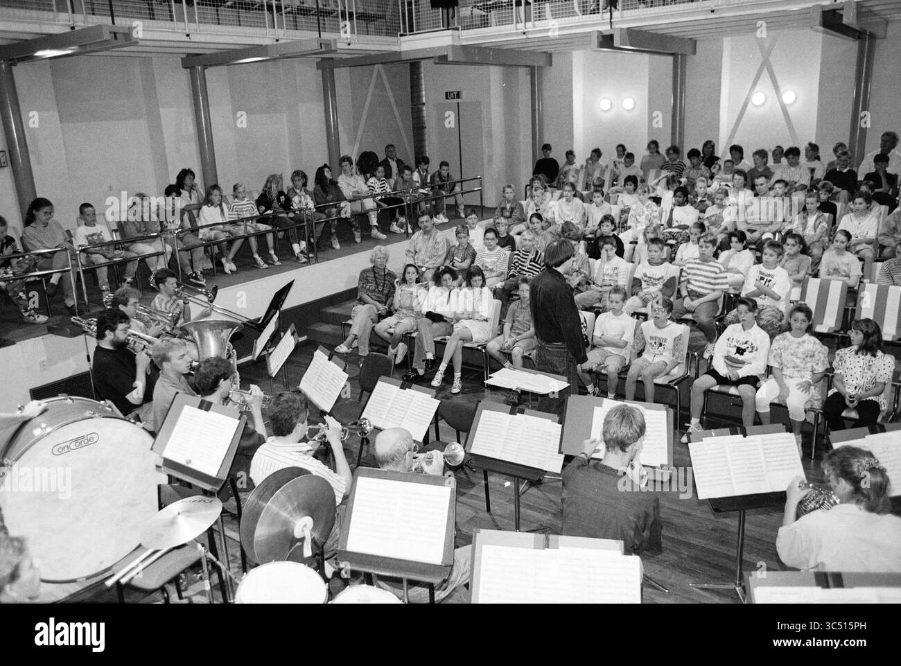 Foreground various musical instruments Black and White Stock Photos ...