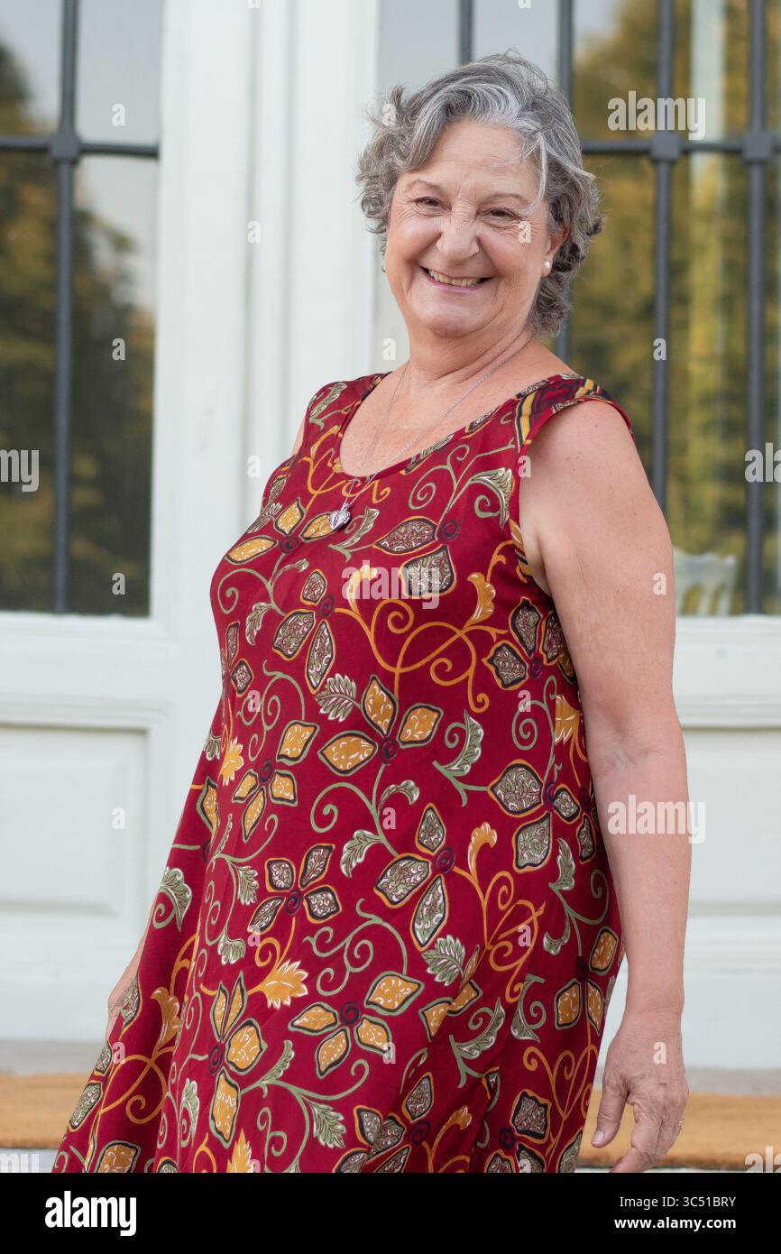 Actress Rosario Pardo during the filming of "A REAL MAN" at the Palacio ...