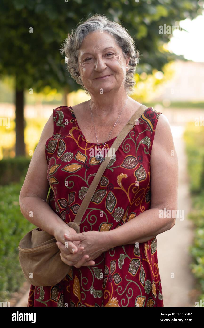 Actress Rosario Pardo during the filming of "A REAL MAN" at the Palacio ...
