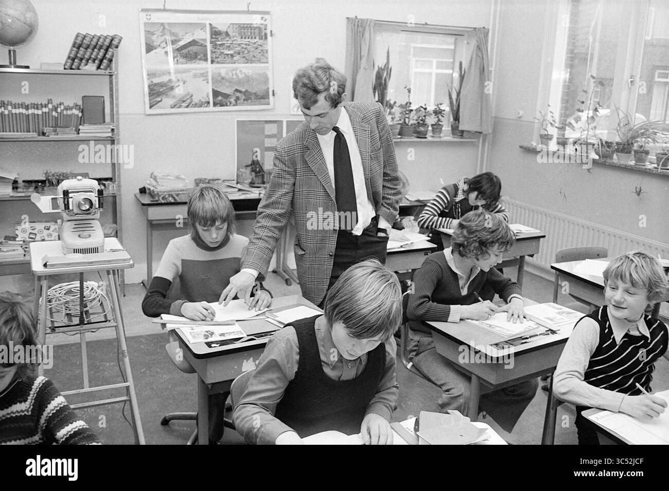 Head Willem Hovy School in the classroom, Beverwijk, The Netherlands ...
