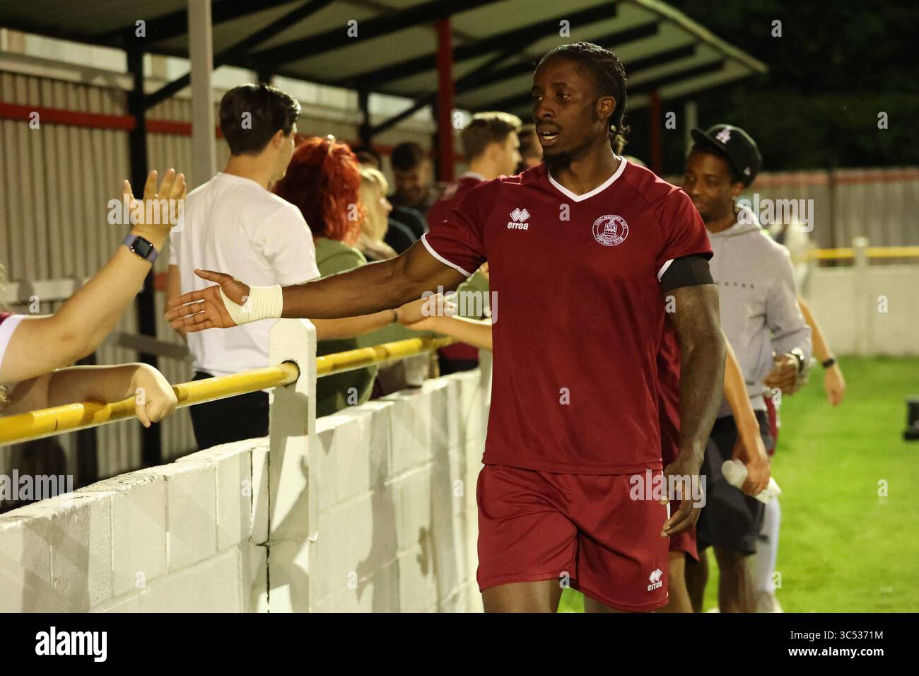 David Longe-King of Chelmsford City seen interacting with eh fans after ...