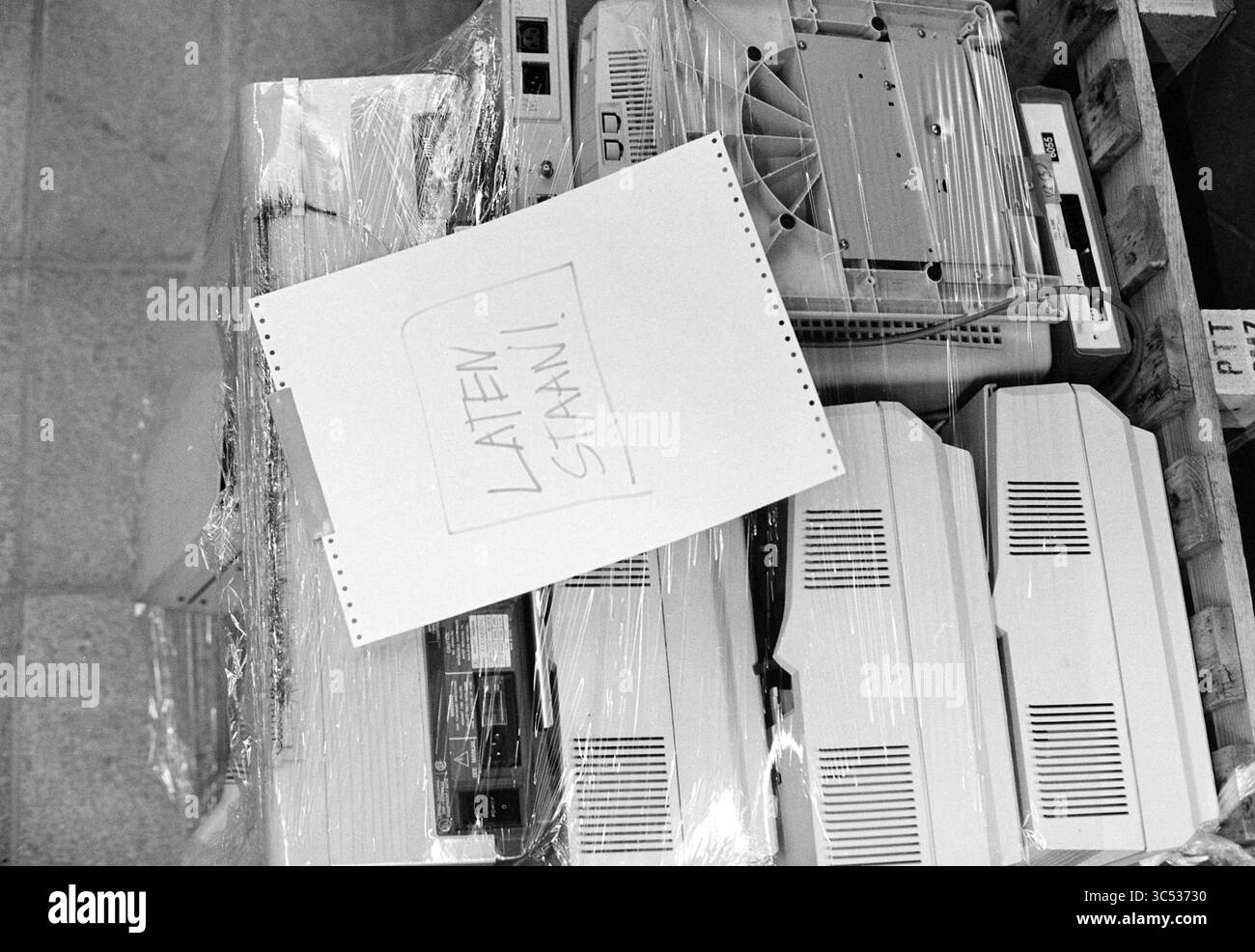 1950 2000 several old computer equipment units hi-res stock photography ...