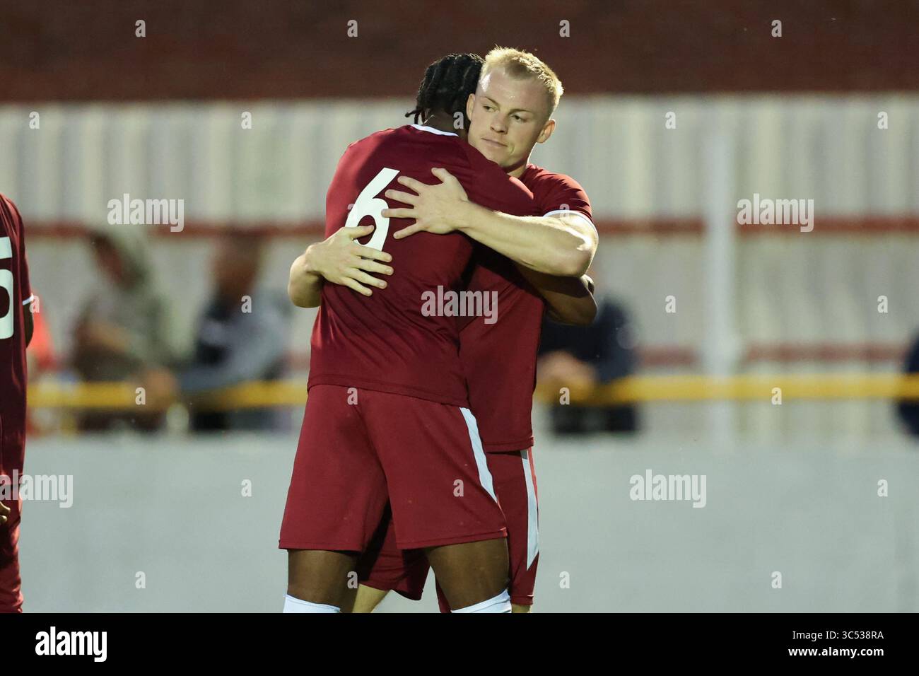 Ben Tompkins of Chelmsford City celebrates the third goal with David ...