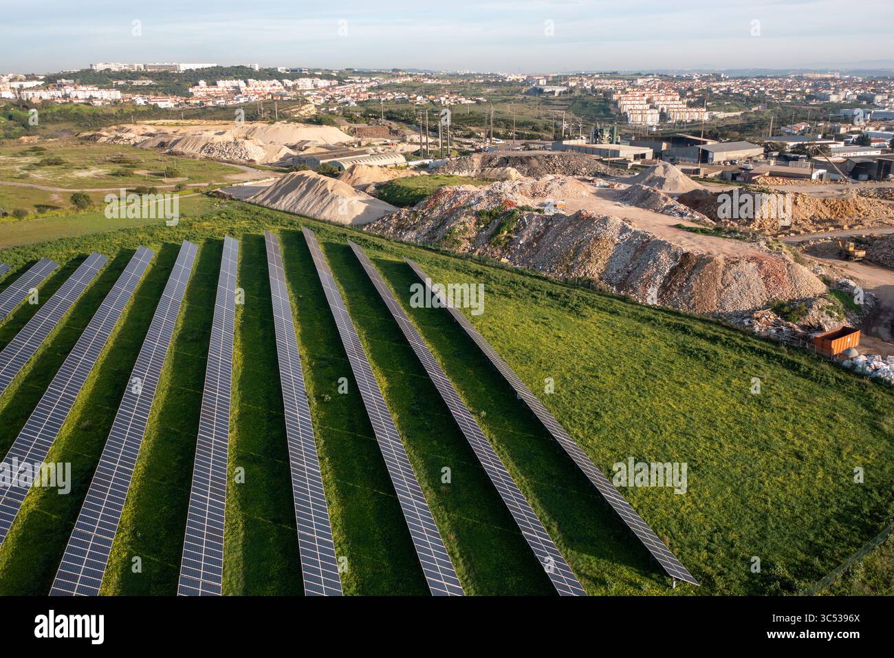 Contrast between rural urban landscape hi-res stock photography and ...