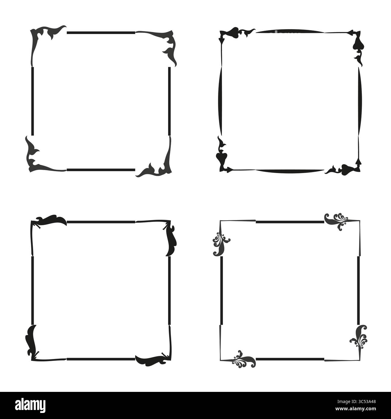 Sharp corner border Stock Vector Images - Alamy