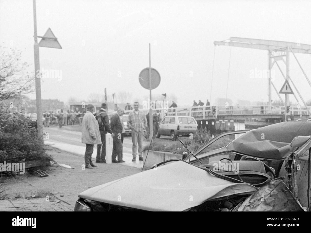 Mangled car Black and White Stock Photos & Images - Alamy