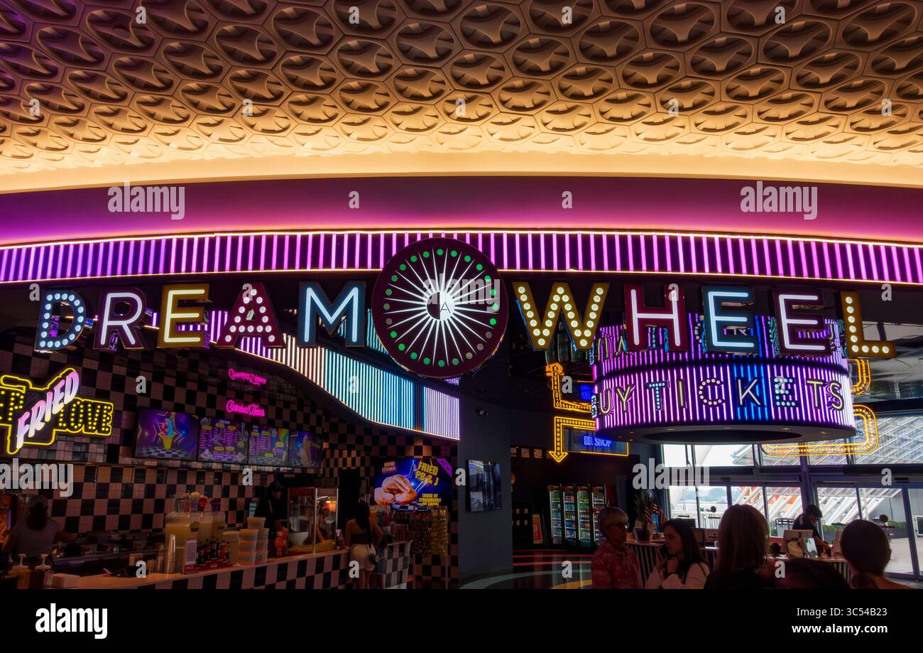 East Rutherford, NJ - US - Jul 26, 2025 The Dream Wheel at American Dream Mall, featuring its ...