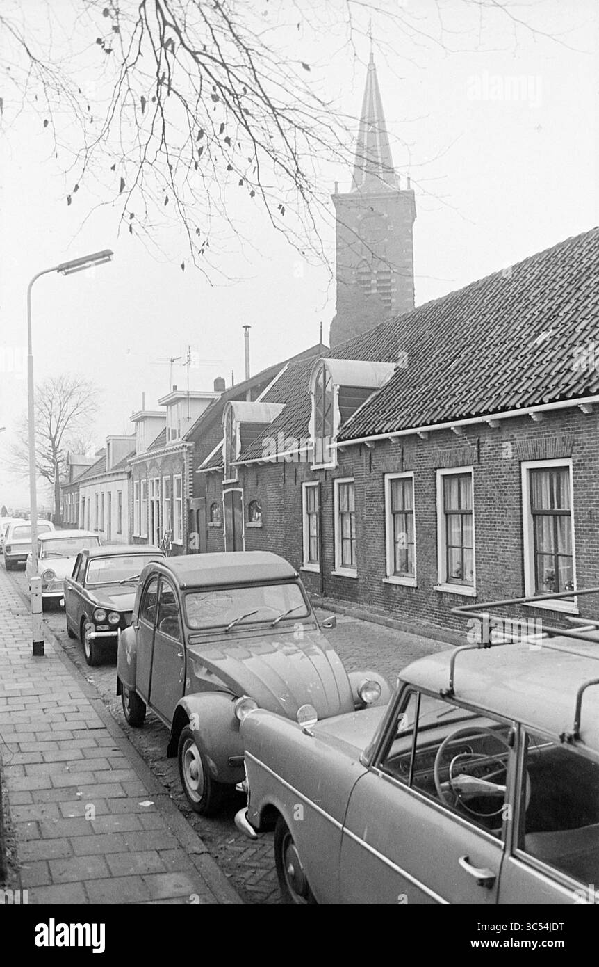 Quiet street lined buildings Black and White Stock Photos & Images - Alamy