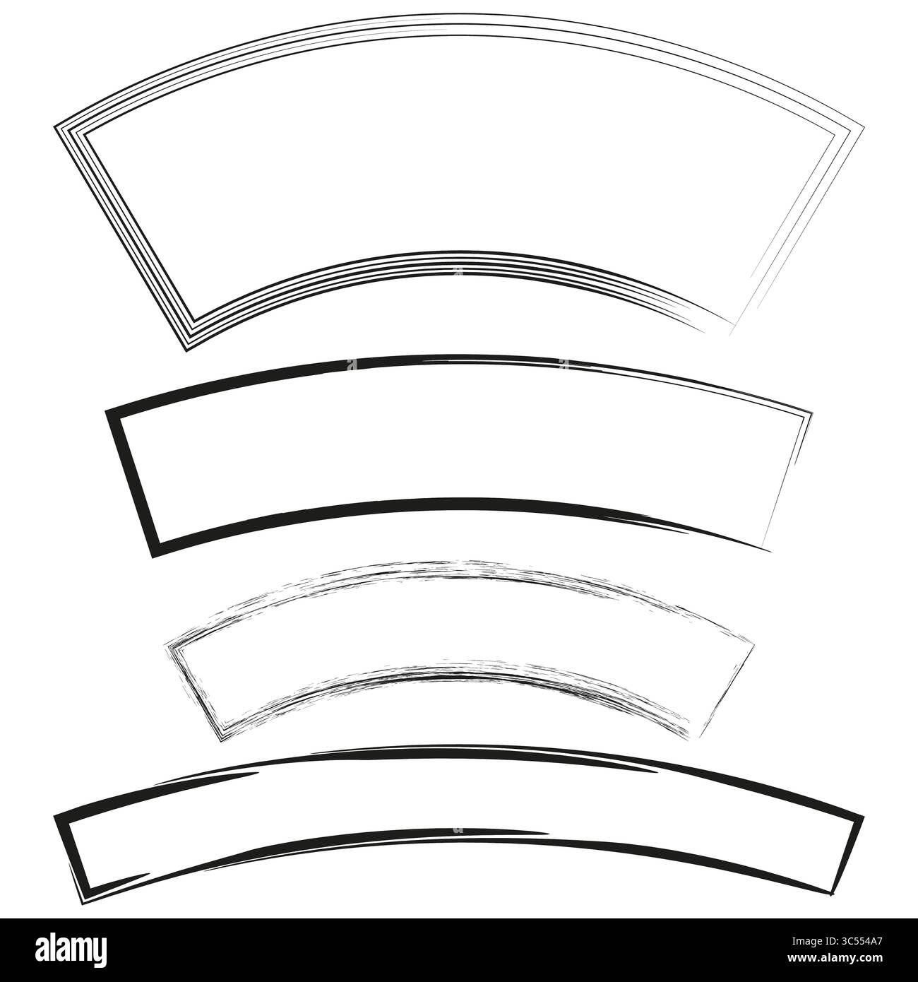 Curved in line frame Stock Vector Images - Alamy