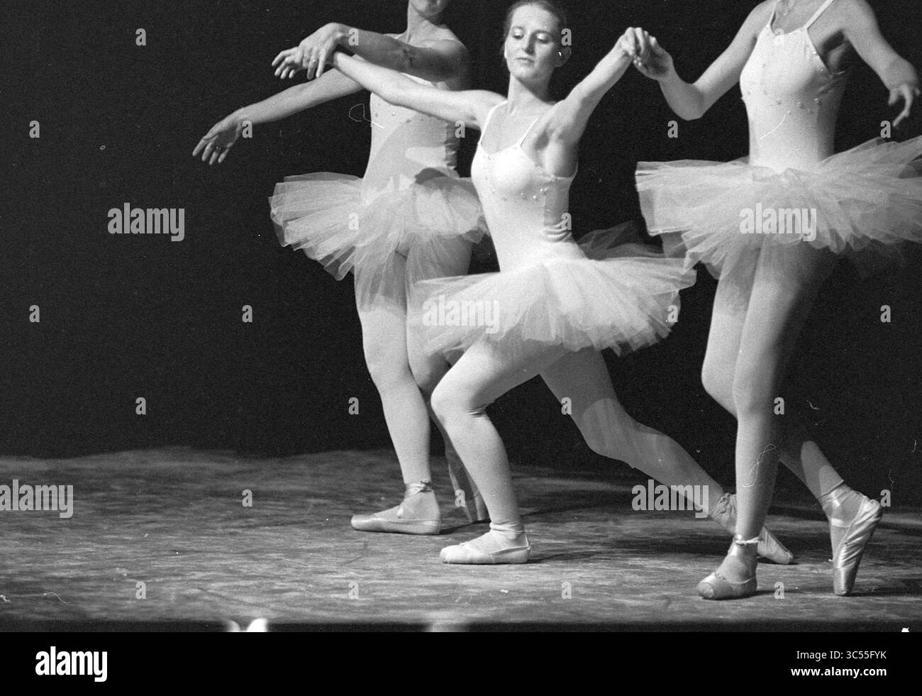 1950 2000 three ballet dancers gracefully perform hi-res stock ...