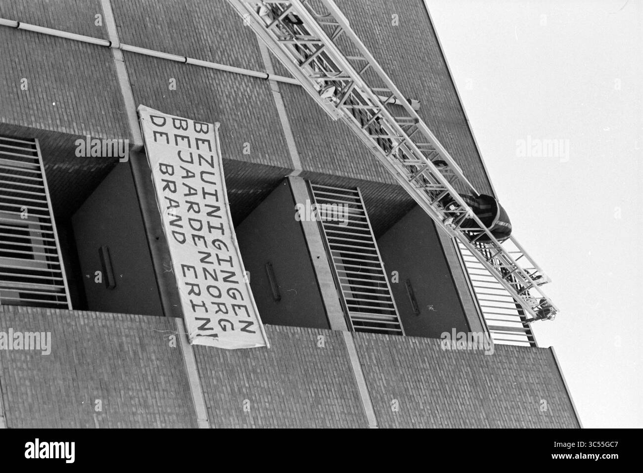 Building large banner Black and White Stock Photos & Images - Alamy