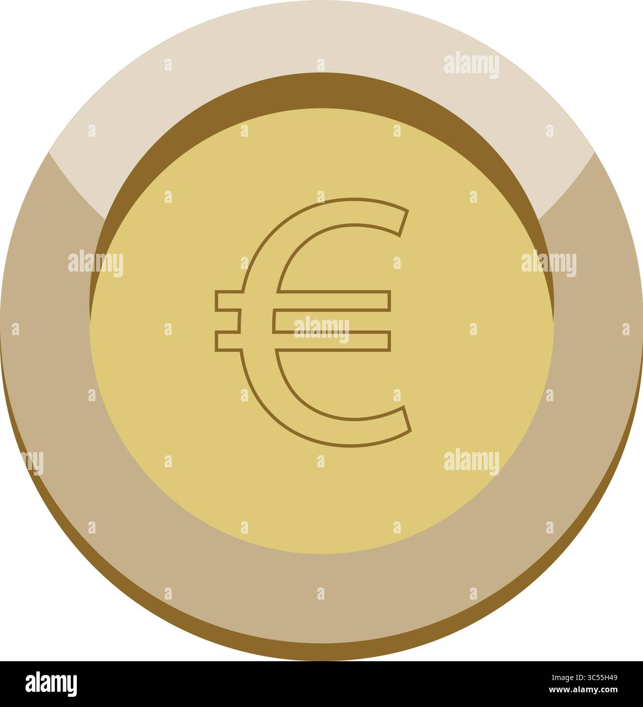 Gold coins symbols euro Stock Vector Images - Alamy