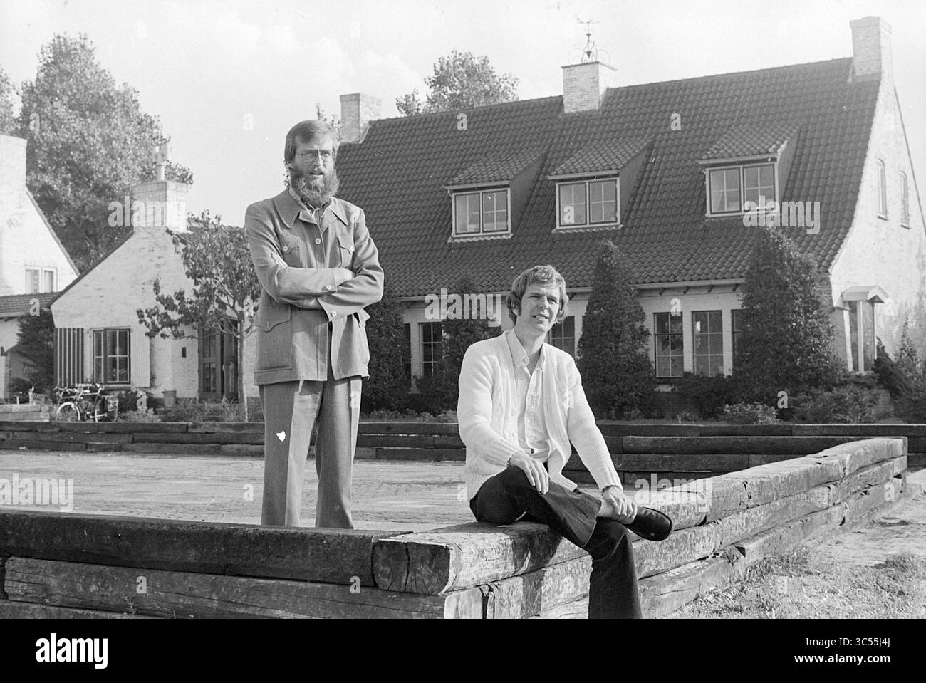 Man beard stands one Black and White Stock Photos & Images - Alamy