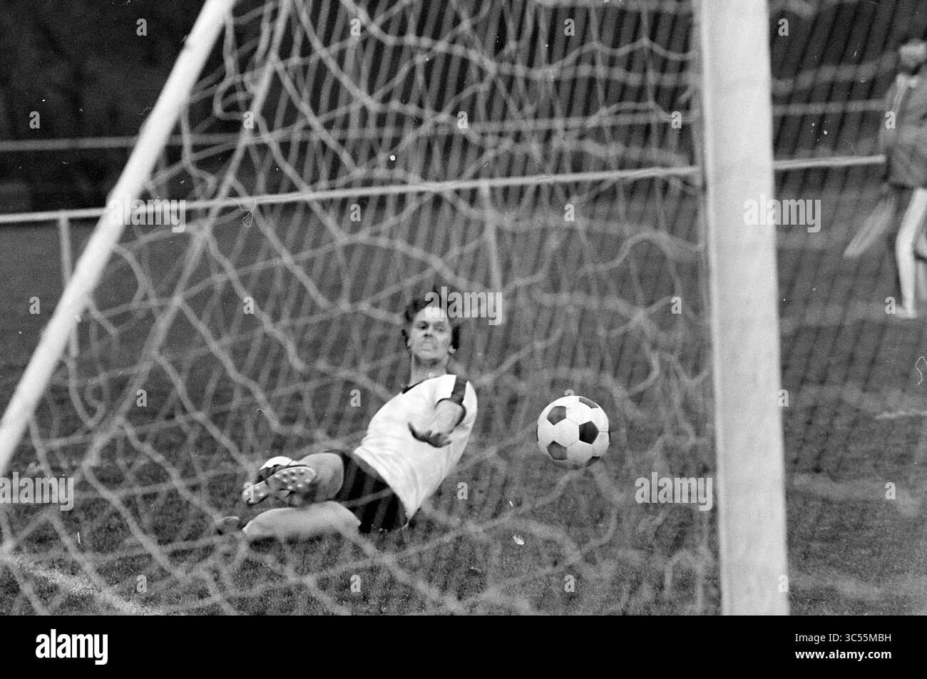 Soccer ball approaches Black and White Stock Photos & Images - Alamy