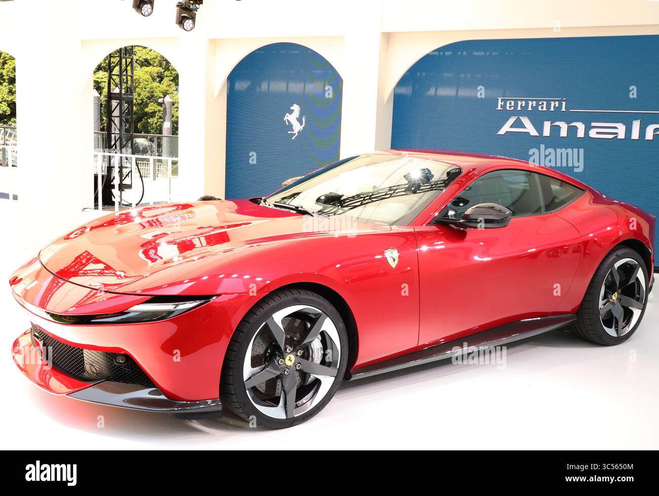 Tokyo, Japan. 29th July, 2025. Italian sportscar maker Ferrari displays ...