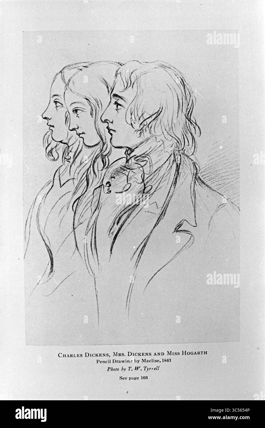 Drawing Charles Dickens, Mrs. Dickens and Miss Hogarth Whizgle News ...