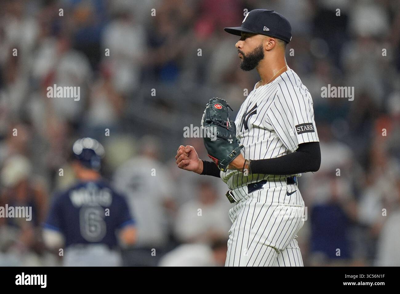 New York Yankees pitcher Devin Williams gestures as he celebrates after ...