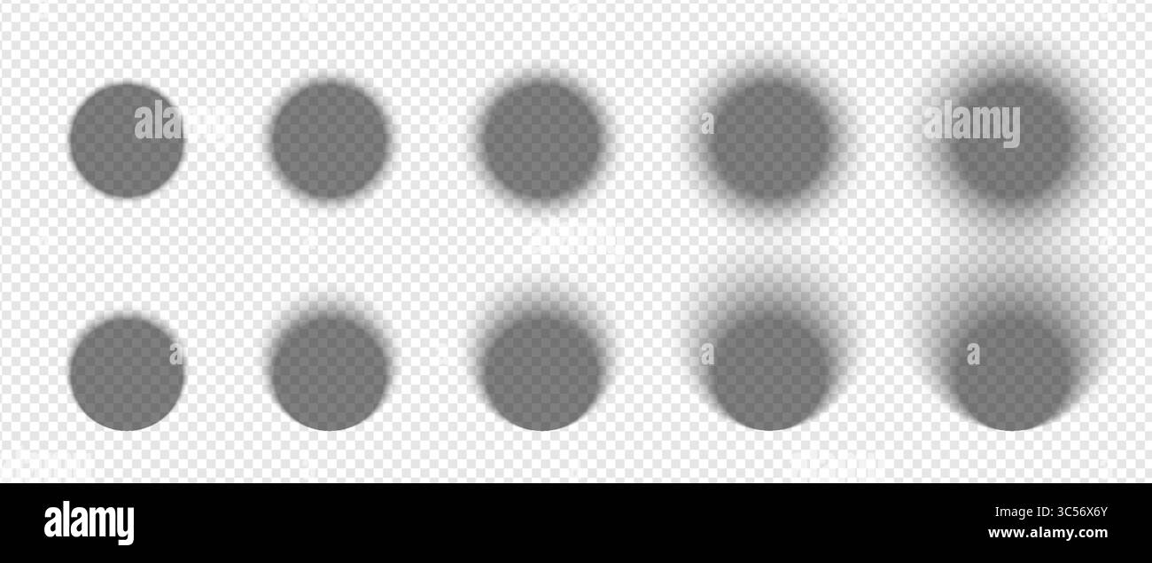 Realistic top view of ball casting smooth shadow. Minimal light overlay ...
