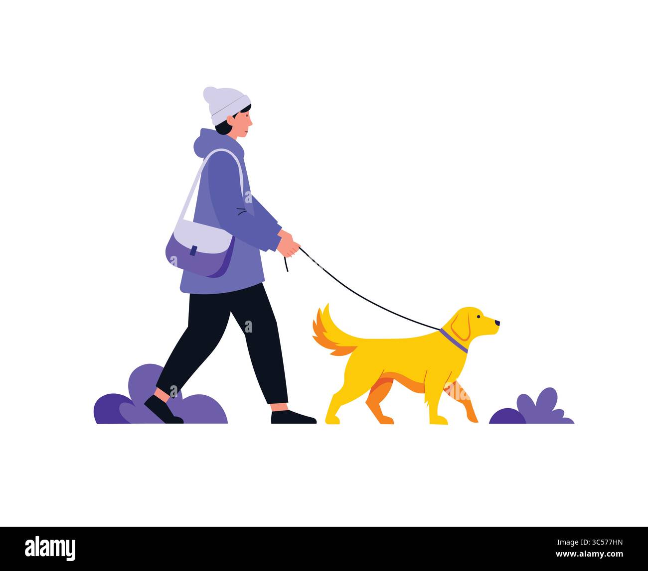 Coat woman walking Stock Vector Images - Alamy