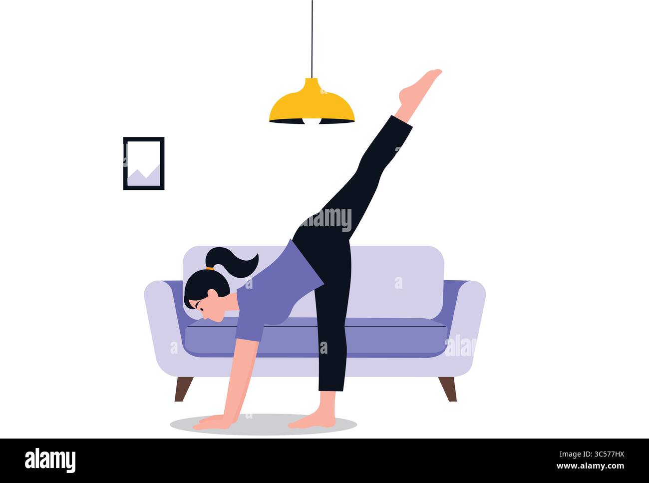 Balance exercise home Cut Out Stock Images & Pictures - Alamy