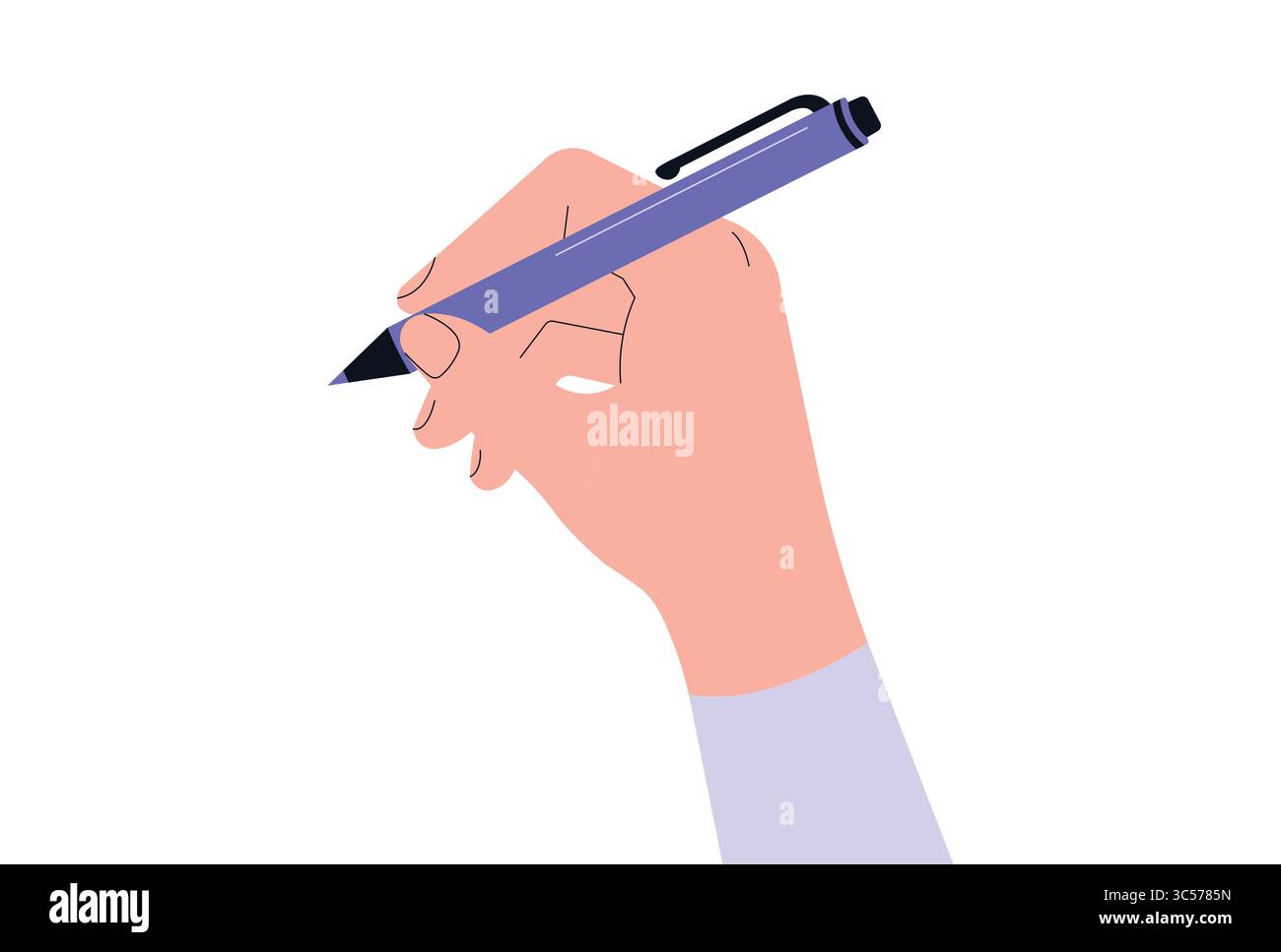 Flat hand signing design Stock Vector Images - Alamy