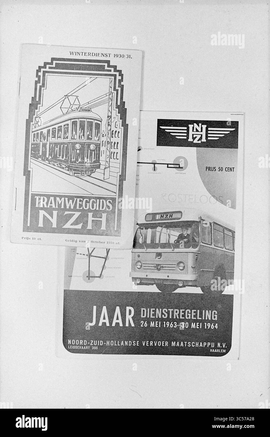 Old posters of the NZH bus and tram Whizgle News, Dutch Desk, The ...