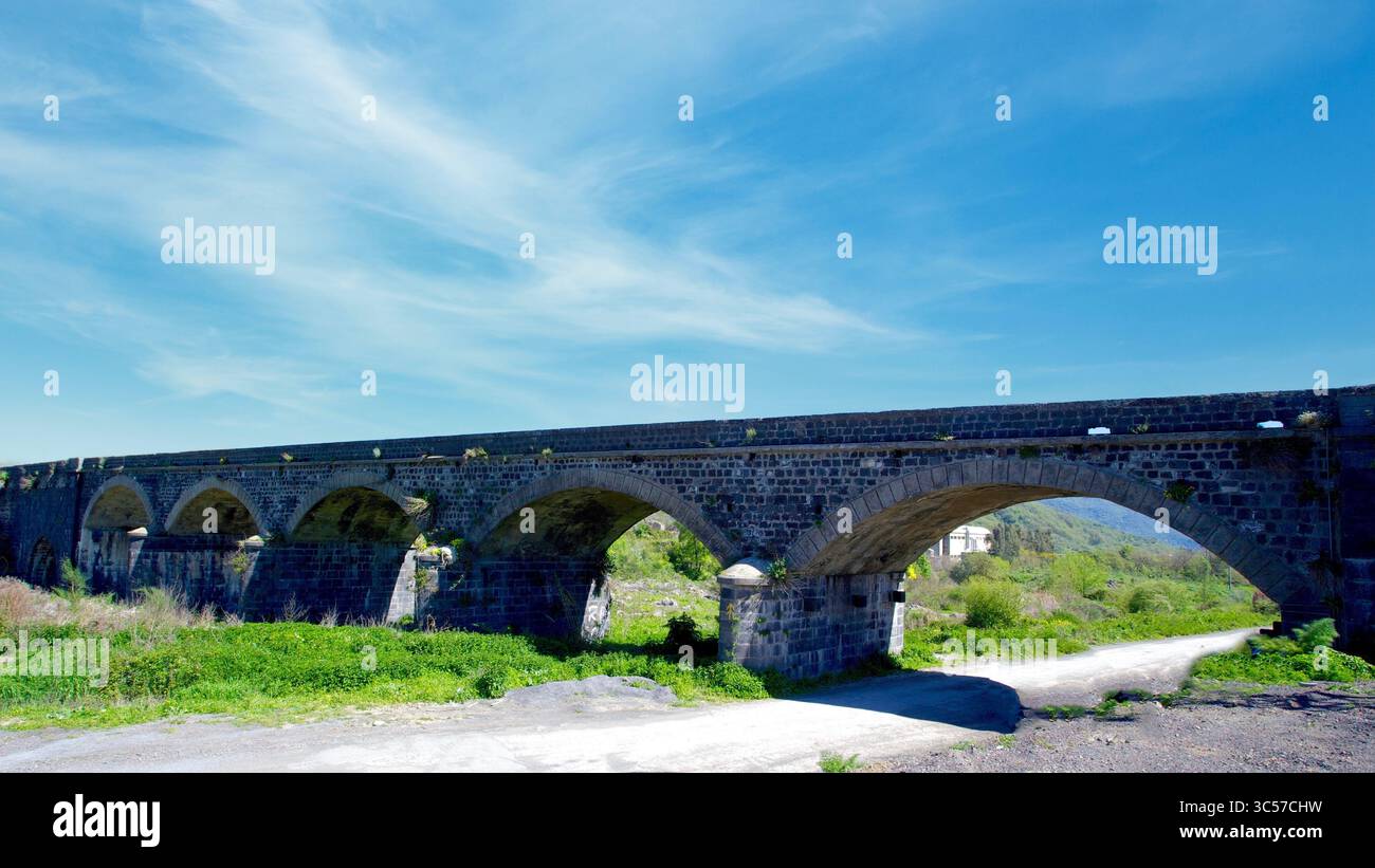 Bridge over Alcantara River, Castiglione di Sicilia, Catania, Sicily ...